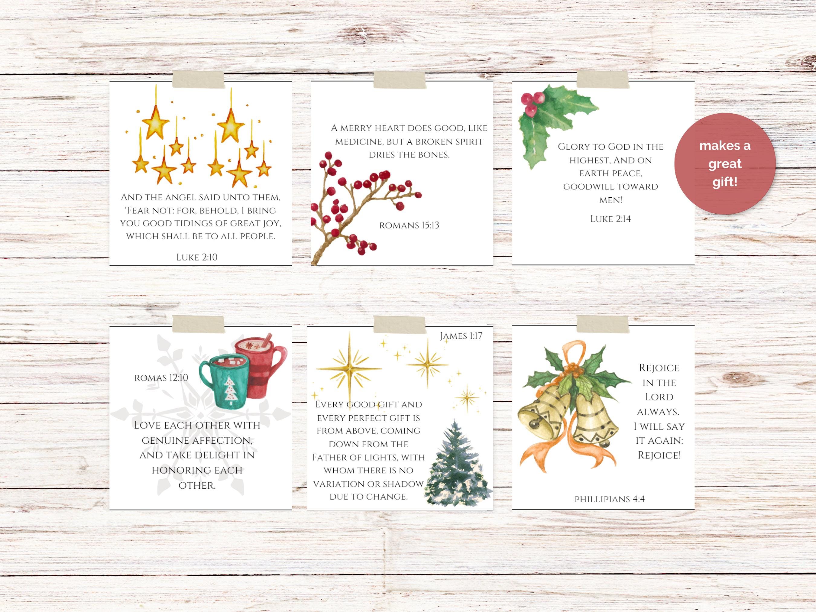 Christmas Bible Verse Memory Cards, Advent Activity, Homeschool ...