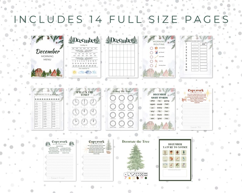 1st & 2nd Grade December Learning Menu - Etsy