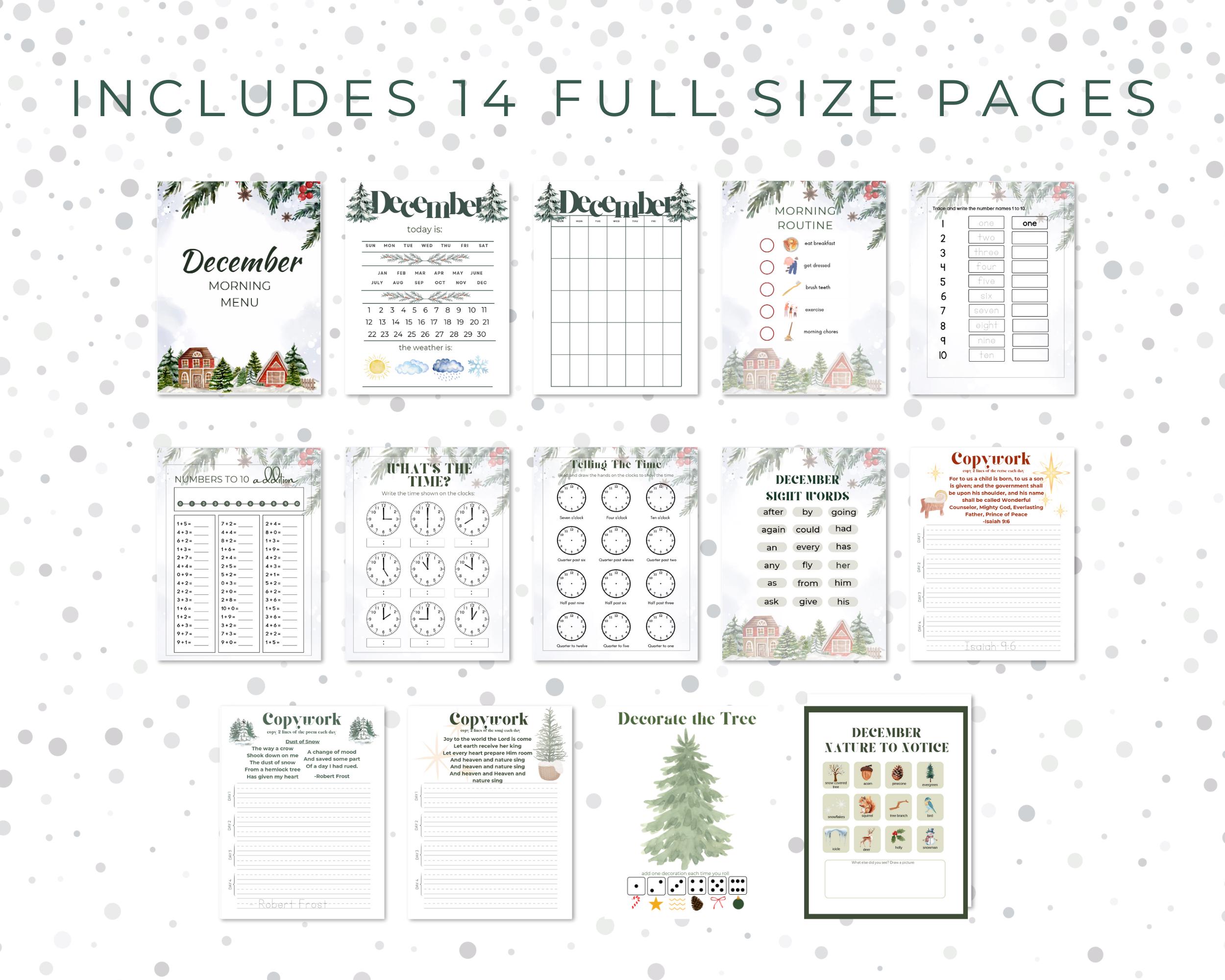 1st & 2nd Grade December Learning Menu - Etsy