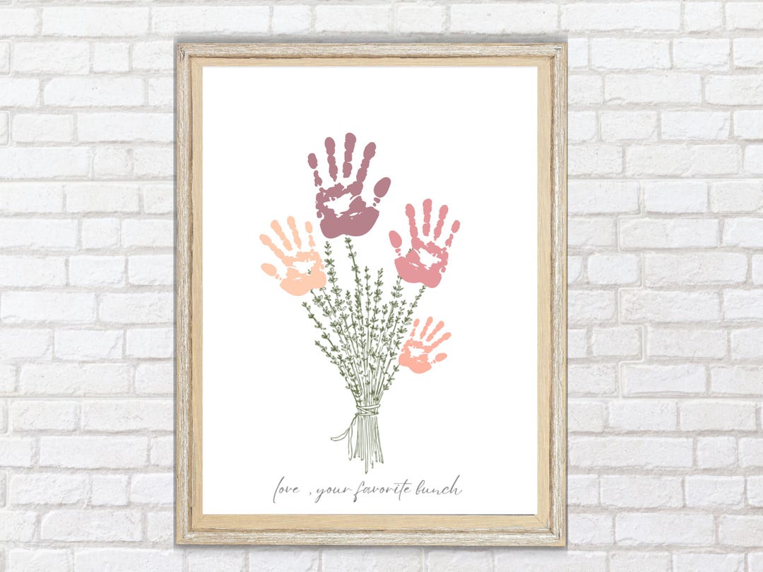 Handprint Flower Bouquet Art: Mother's Day Keepsake (printable) - Etsy