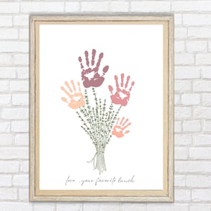 Handprint Flower Bouquet Art: Mother's Day Keepsake (printable) - Etsy