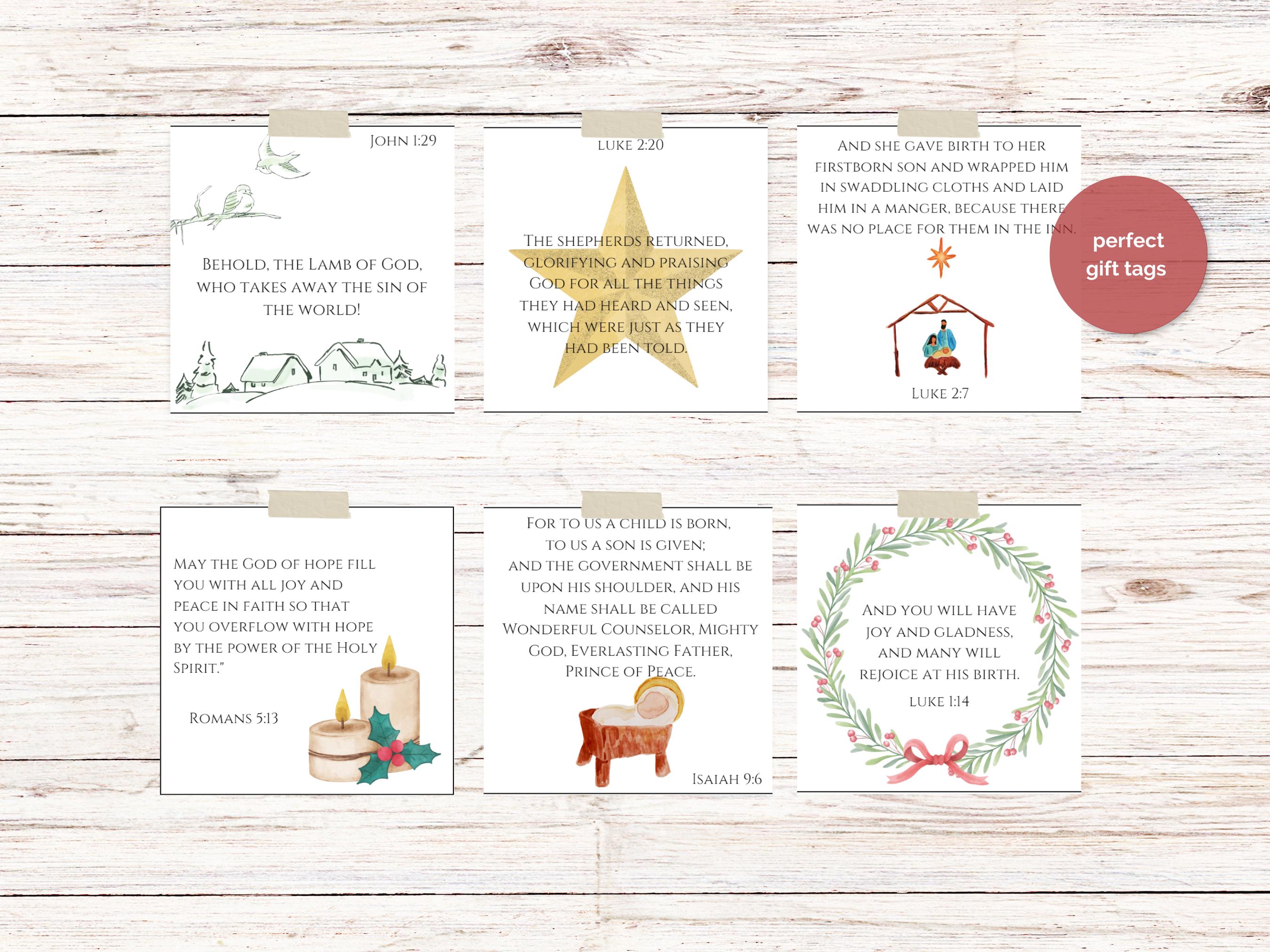 Christmas Bible Verse Memory Cards, Advent Activity, Homeschool ...