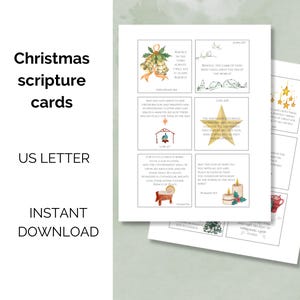 Christmas Bible Verse Memory Cards, Advent Activity, Homeschool ...