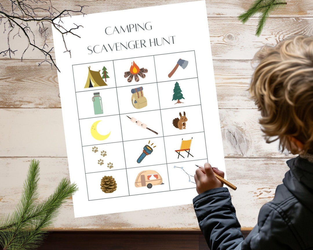 Camping/outdoor Scavenger Hunt - Etsy