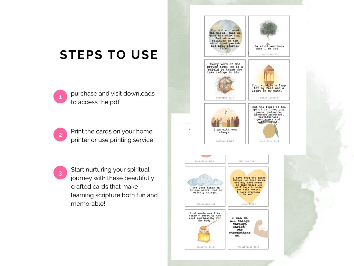 3x3 Kids Bible Memory Cards Printable - Etsy