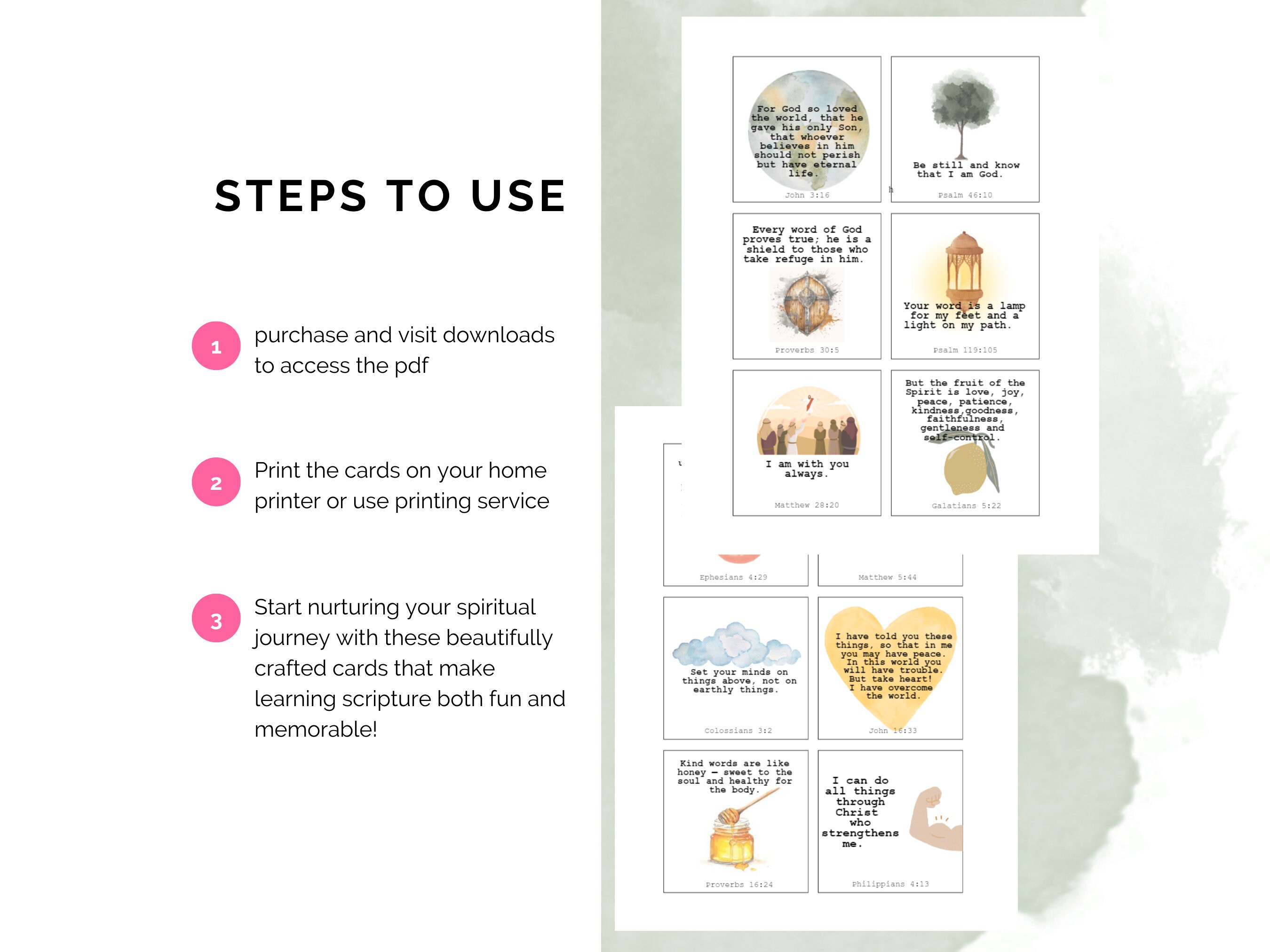 3x3 Kids Bible Memory Cards Printable - Etsy