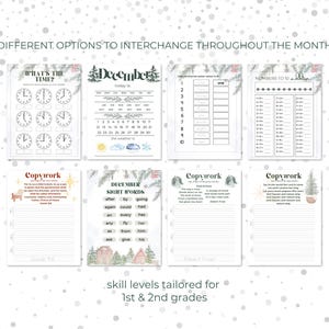1st & 2nd Grade December Learning Menu - Etsy