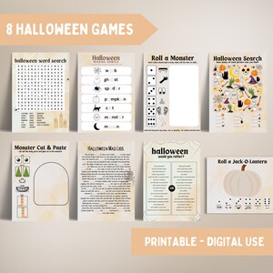Halloween Printable 8 Activity Bundle - Etsy