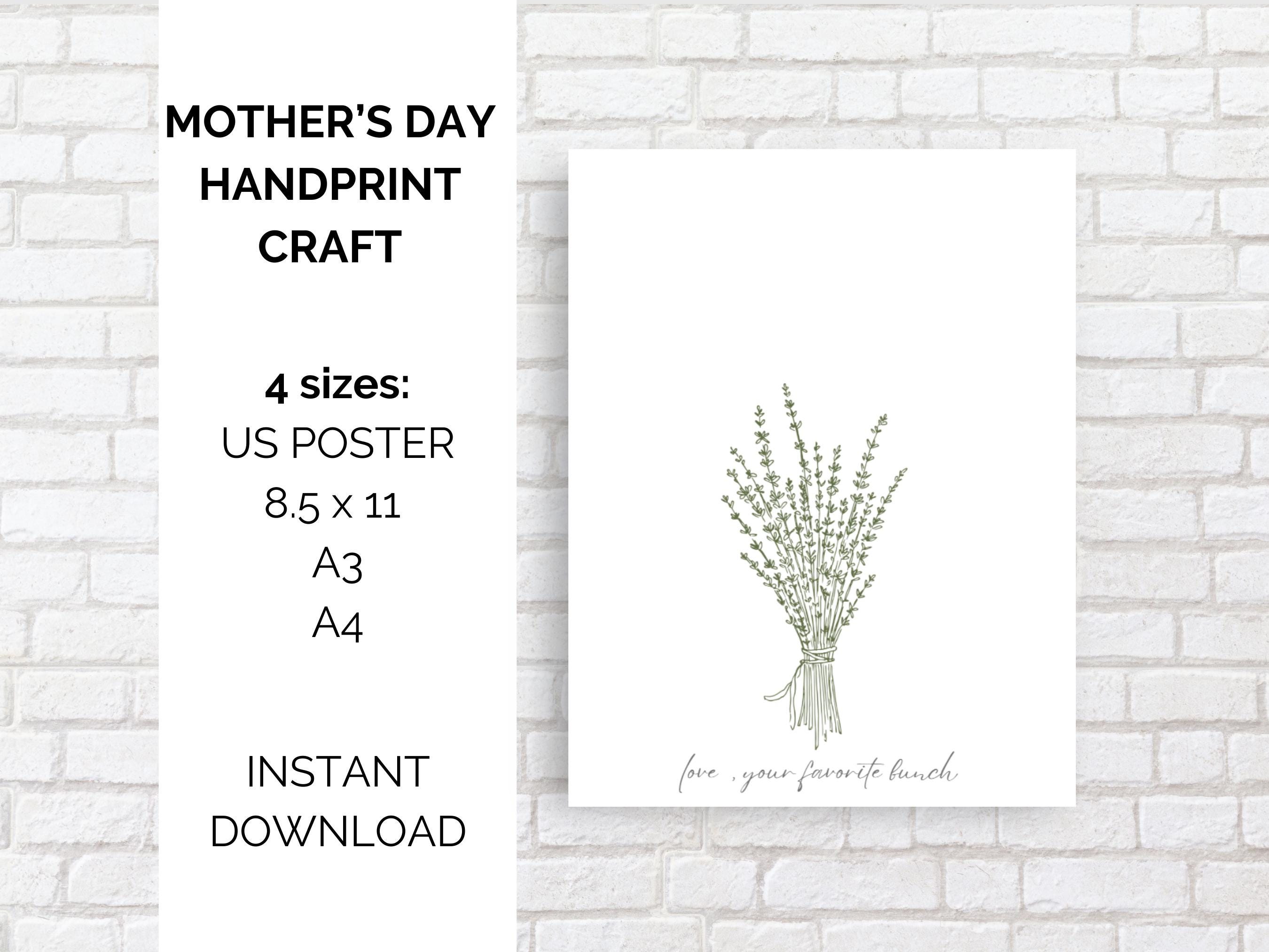 Handprint Flower Bouquet Art: Mother's Day Keepsake (printable) - Etsy