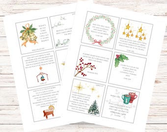 Advent and Christmas Bible Memory Verses. Scripture Memory Cards ...