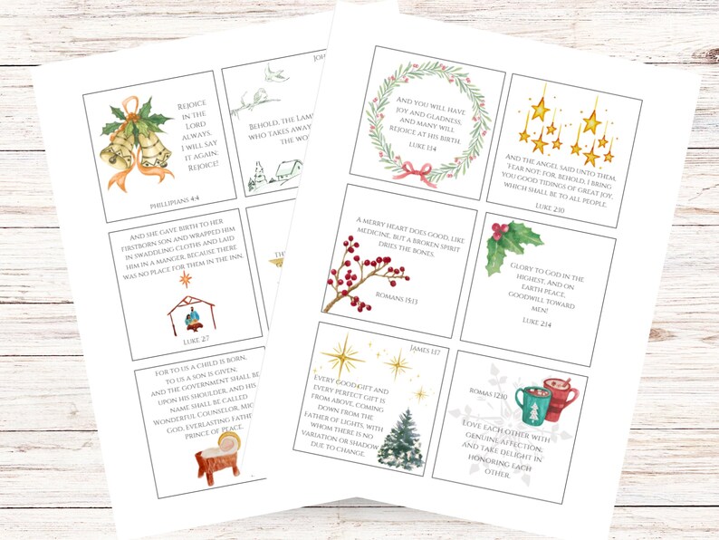 Christmas Bible Verse Memory Cards, Advent Activity, Homeschool ...