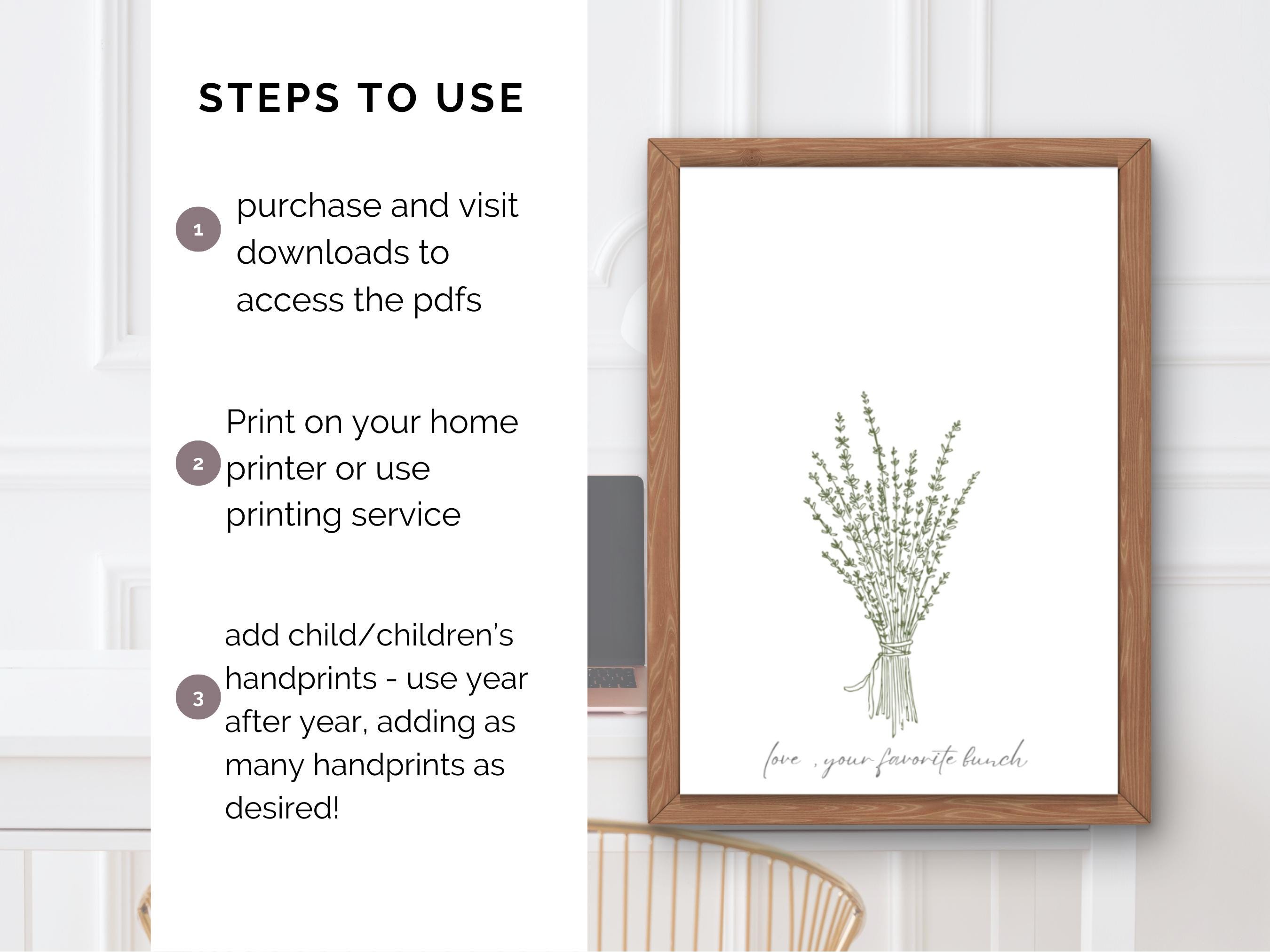Handprint Flower Bouquet Art: Mother's Day Keepsake (printable) - Etsy