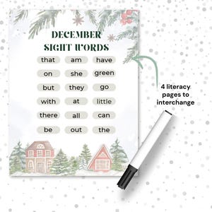 December Preschool + Kindergarten Morning Menu - Etsy