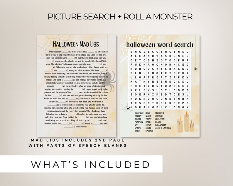 Halloween Printable 8 Activity Bundle - Etsy