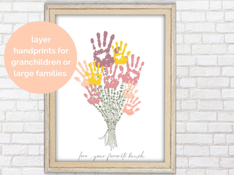 Handprint Flower Bouquet Art: Mother's Day Keepsake (printable) - Etsy