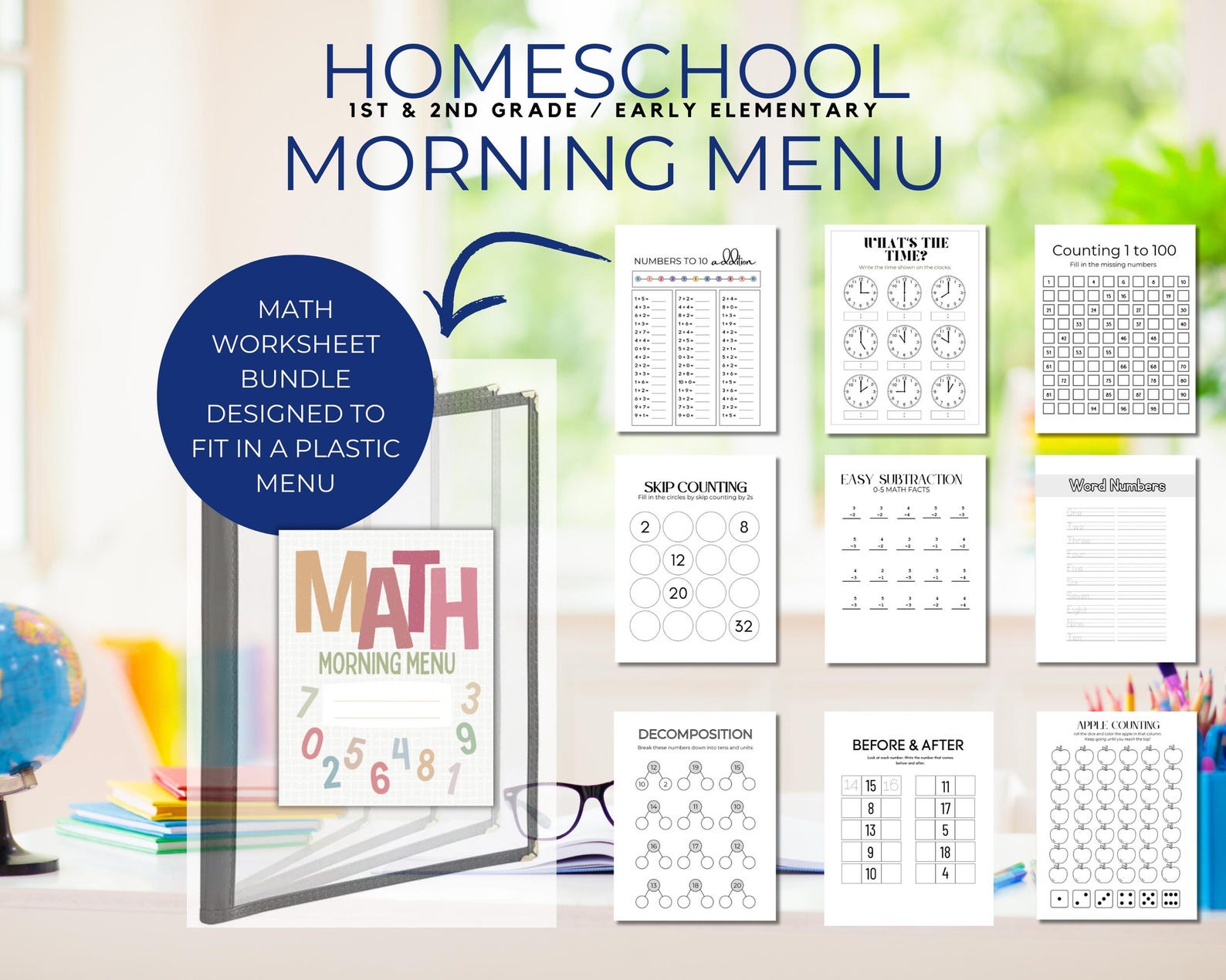 Kindergarten - 2nd Grade Math Practice Bundle | Printable Worksheets - Etsy