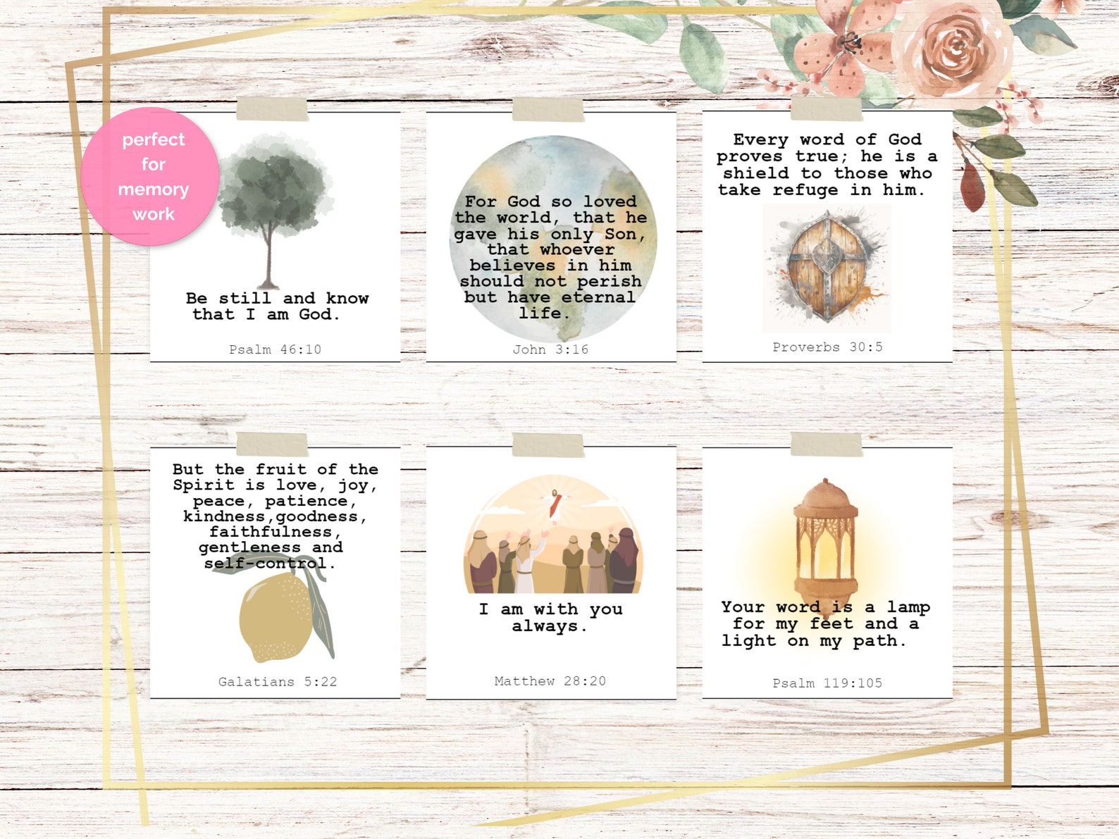 3x3 Kids Bible Memory Cards Printable - Etsy
