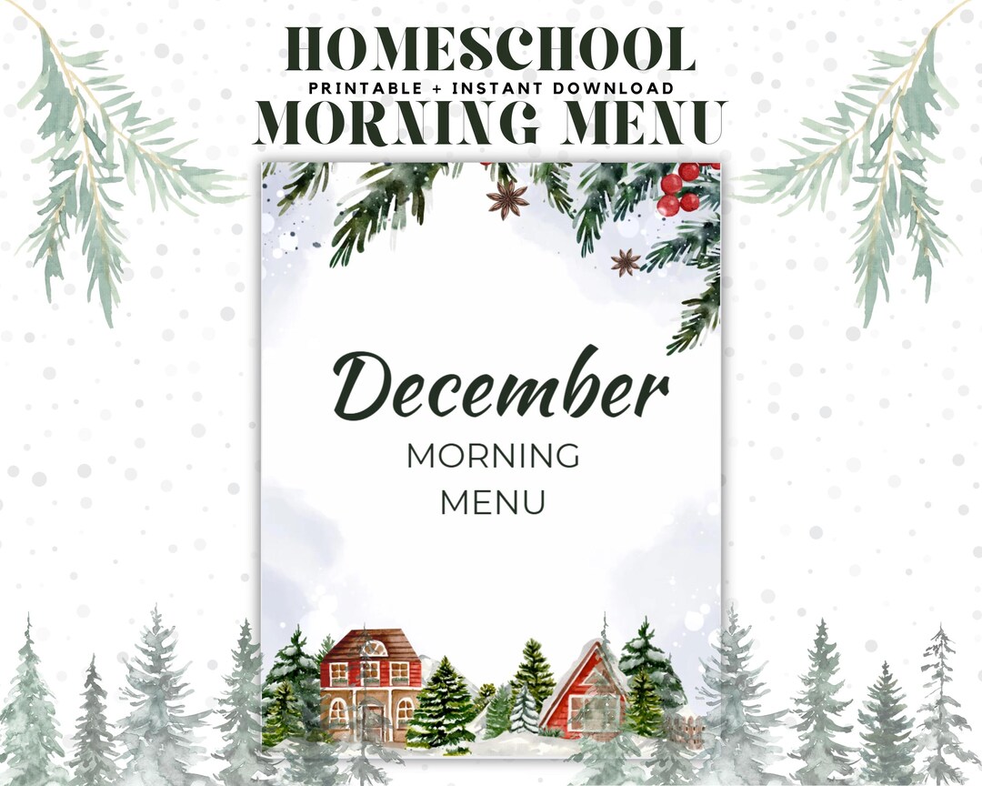 1st & 2nd Grade December Learning Menu - Etsy