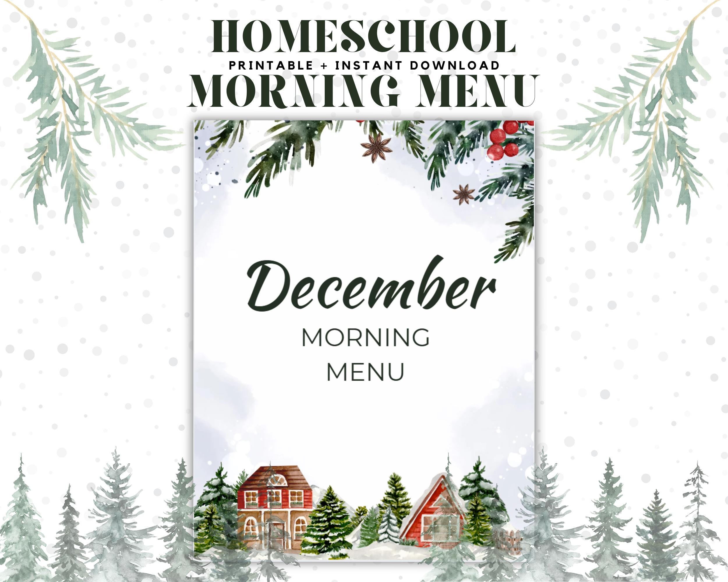 1st & 2nd Grade December Learning Menu - Etsy