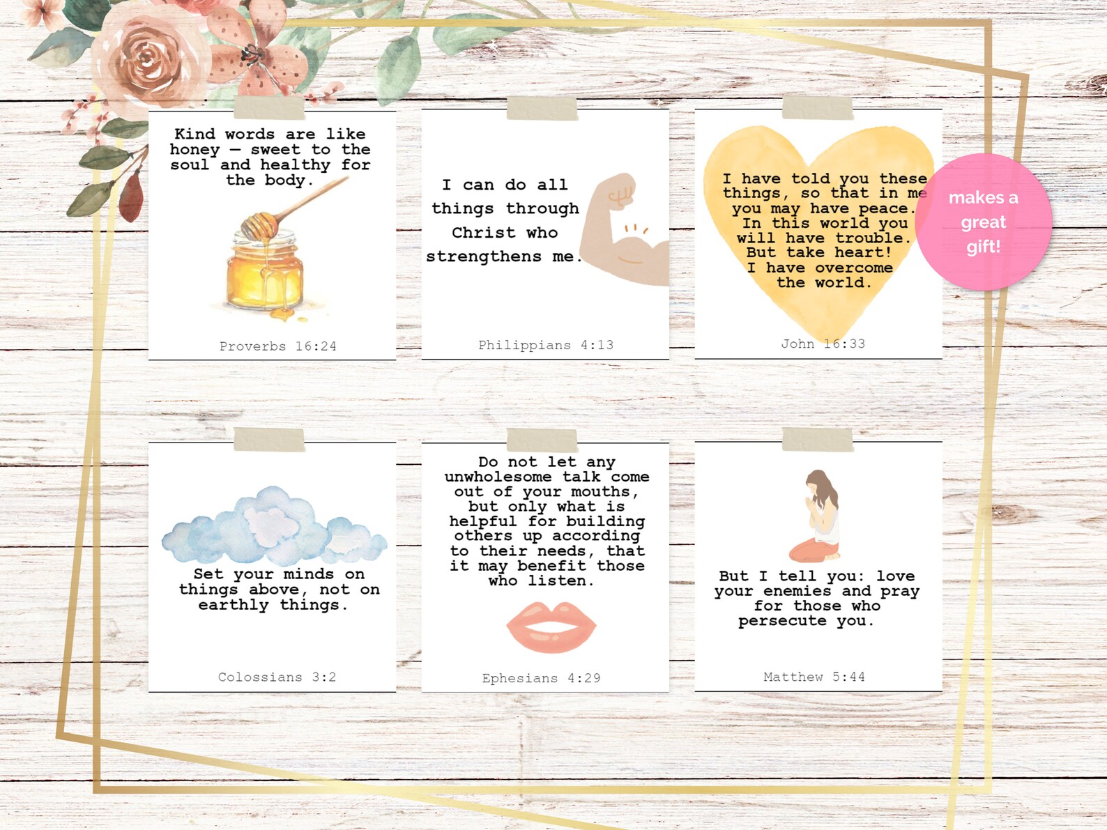 3x3 Kids Bible Memory Cards Printable - Etsy