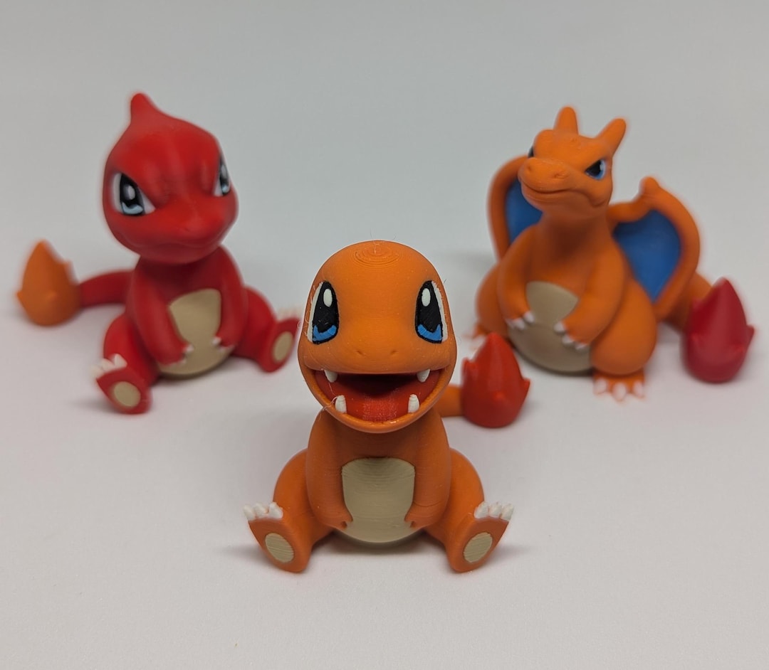Charmander Evolution 3D Models - Etsy