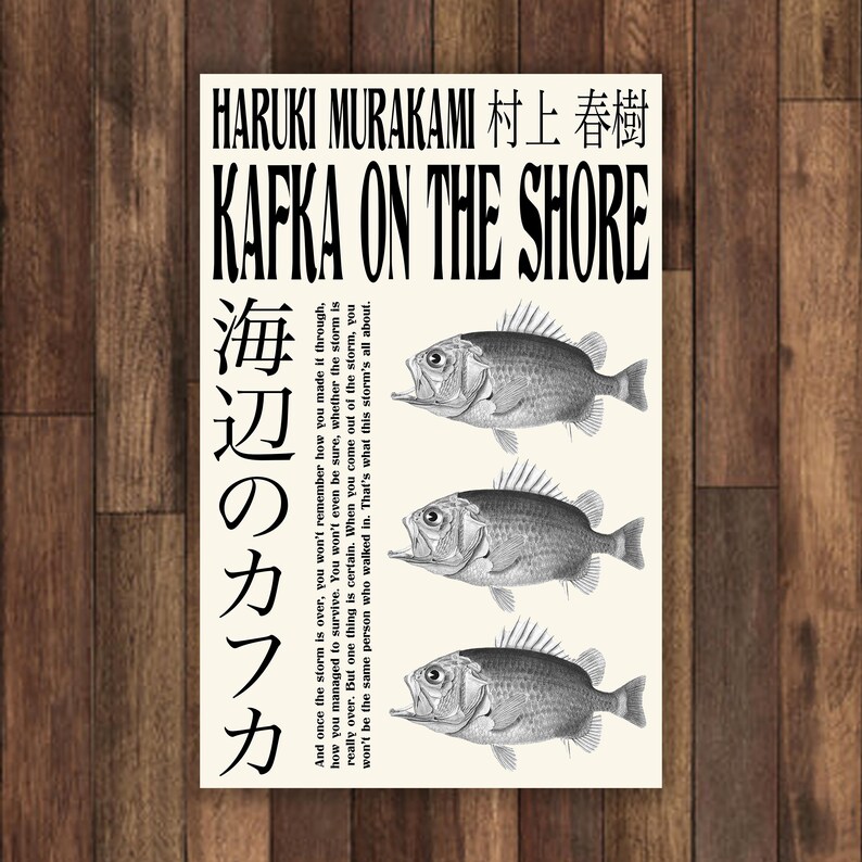 Haruki Murakami Poster 4-pack 11"x17" Art | Wind up Bird Poster | Kafka ...