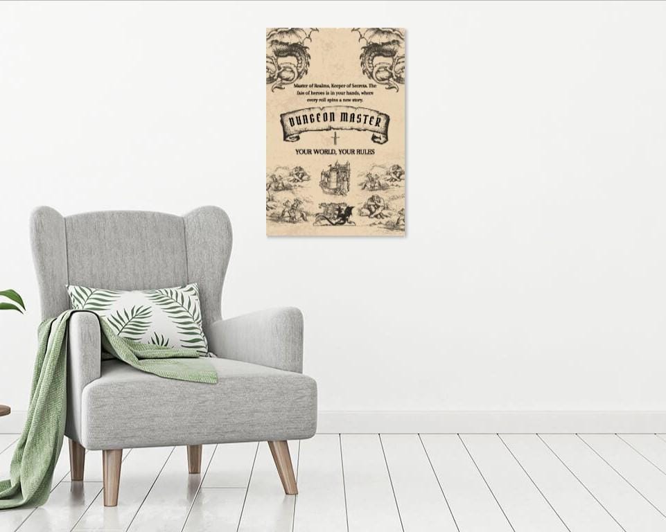 Master of Realms Poster, Dungeon Master Wall Art, "your World, Your ...