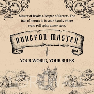 Master of Realms Poster, Dungeon Master Wall Art, "your World, Your ...