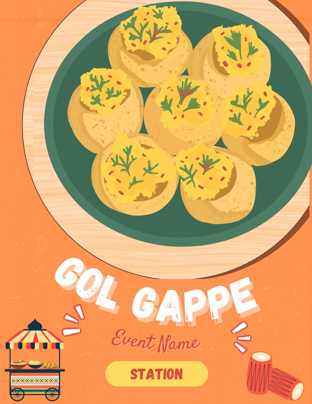 Desi South Asian Street Food Station Signs - Etsy