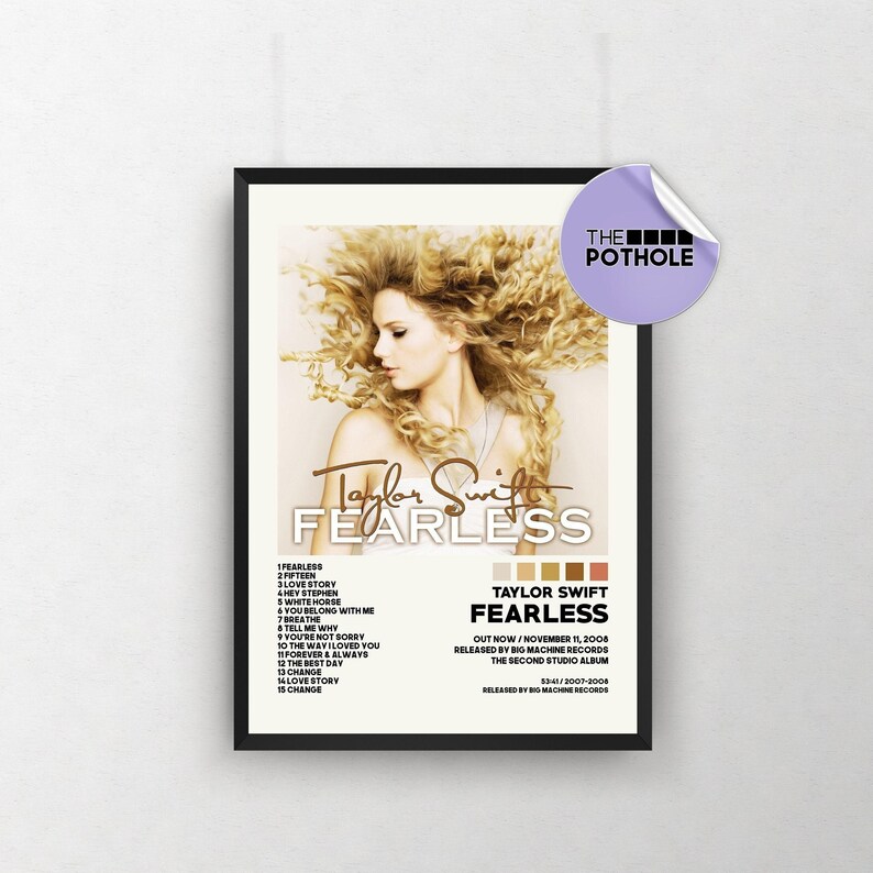 Taylor Swift Posters / Fearless Poster / Album Cover Poster, Poster ...