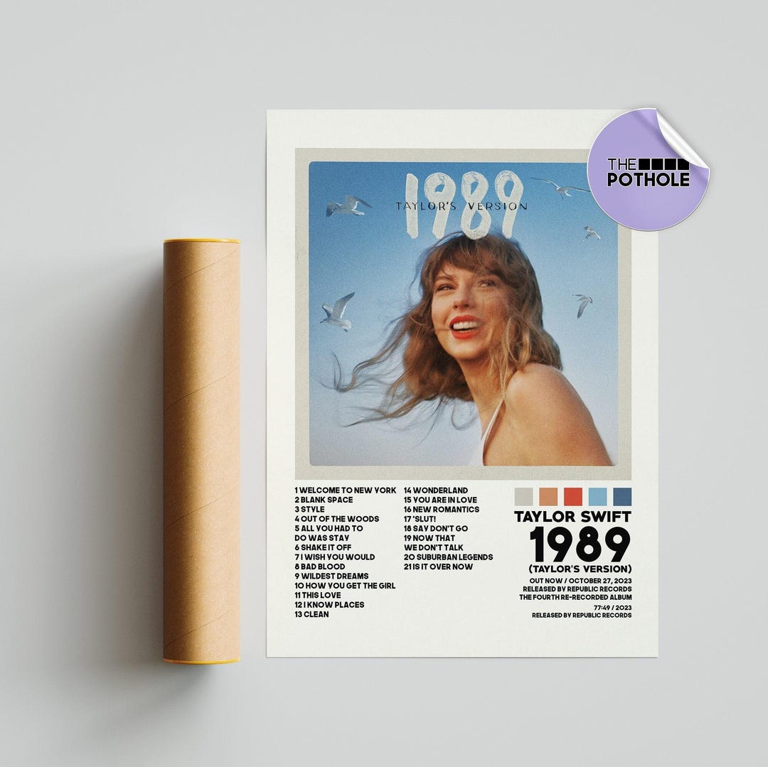 Taylor Swift Posters / 1989 taylor's Version Poster, Album Cover Poster ...