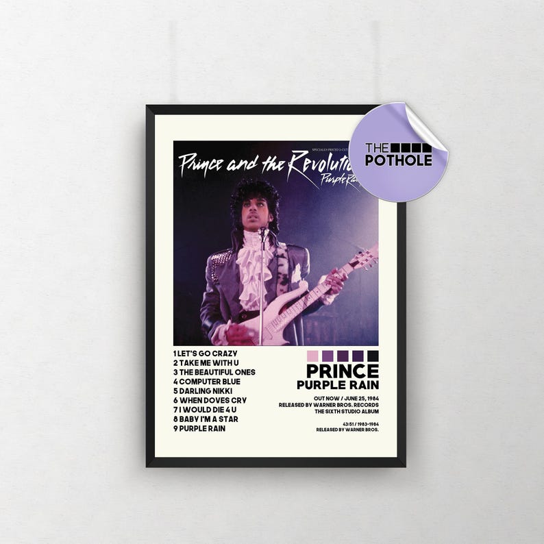 Prince Posters, Purple Rain Poster, Album Cover Poster,poster Print ...