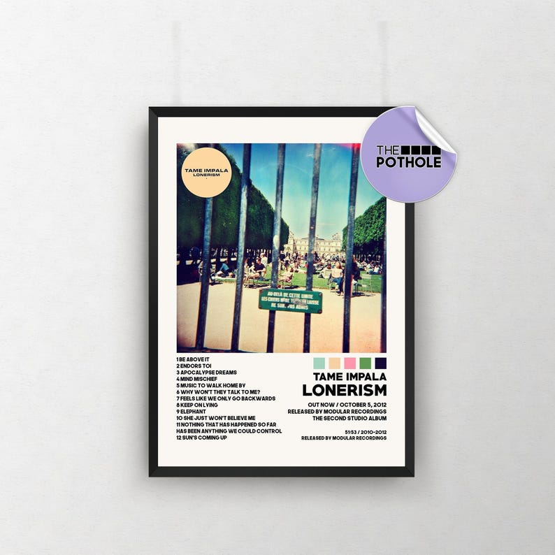 Tame Impala Poster / Lonerism Poster / Album Cover / Poster Print Wall ...