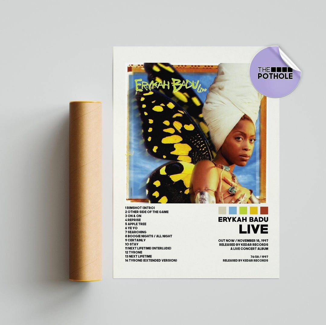 Erykah Badu Posters / Live Poster, Erykah Badu, Baduism, Album Cover ...