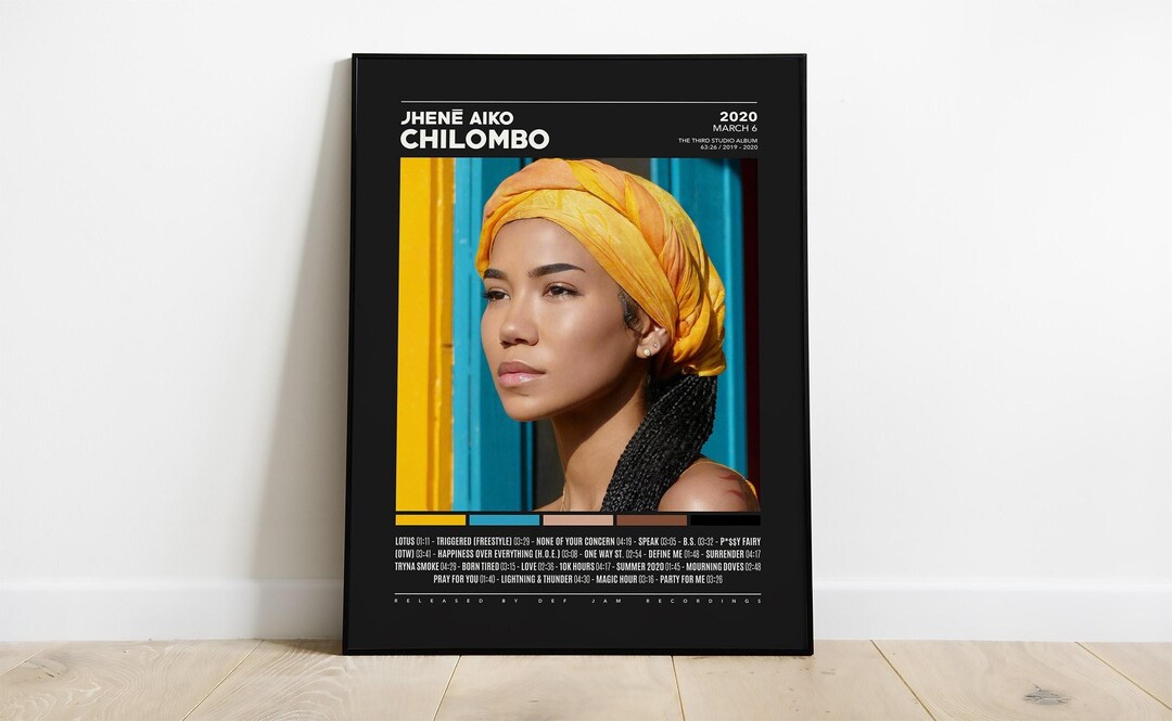 Jhene Aiko Poster / Jhene Aiko Chilombo Poster / Album Cover Poster / Poster Print Wall Art ...