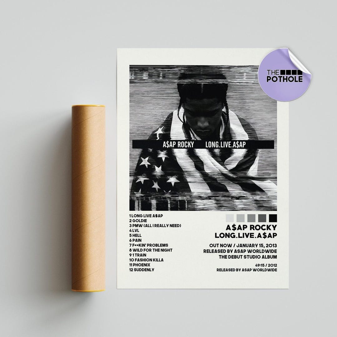 ASAP Rocky Poster / Long Live Asap Poster / Album Cover Poster Poster ...