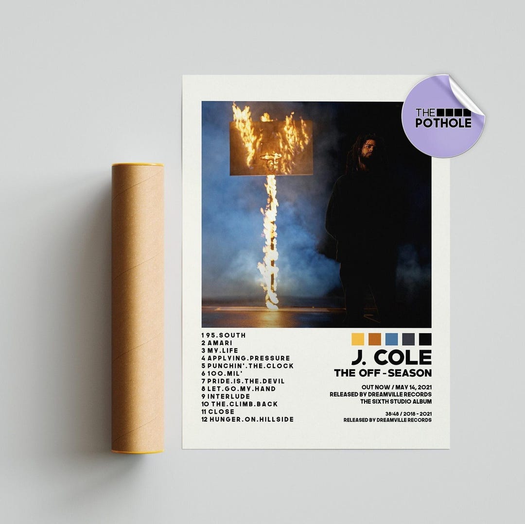 J. Cole / the Off-season Poster / Album Cover Poster, Poster Print Wall ...