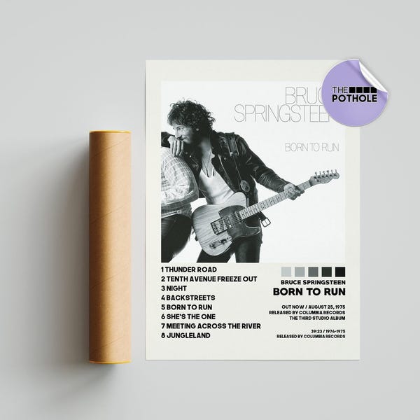 Born to Run Springsteen Poster - Etsy