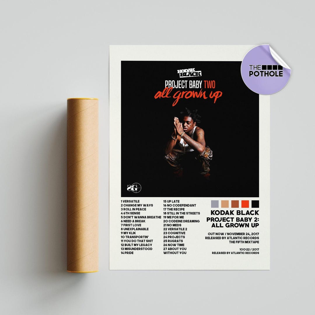 Kodak Black Posters / Project Baby 2 All Grown up Poster, Tracklist ...
