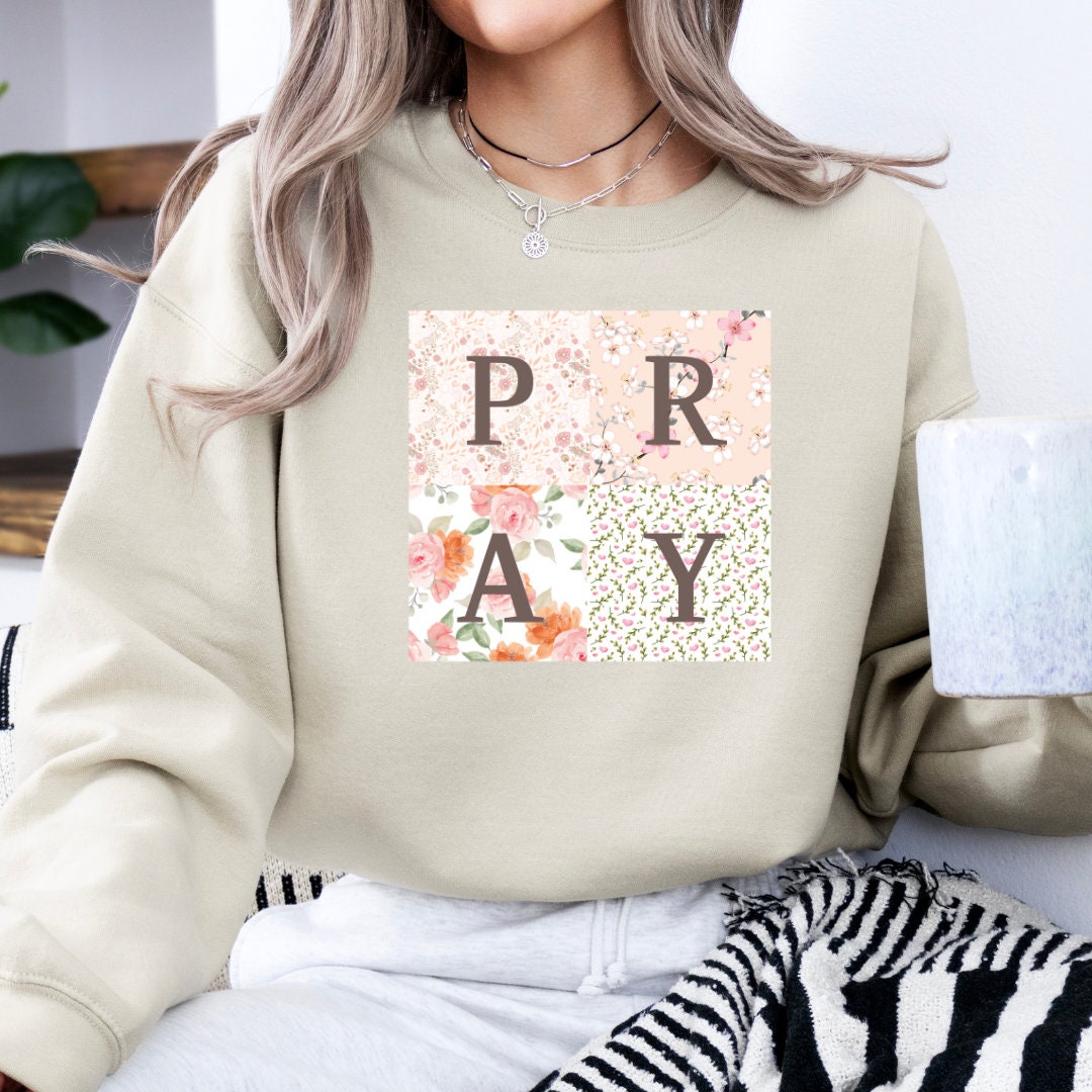 PRAY Png | Floral Pray Png | Christian Png | Boho Pray Png | Floral ...