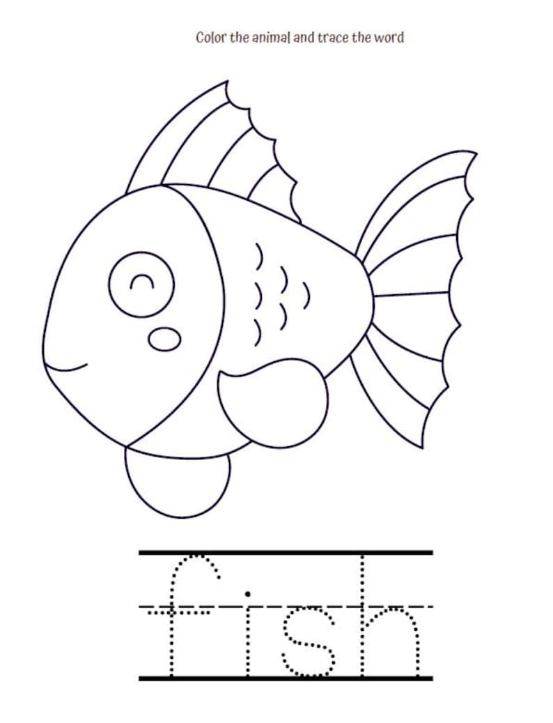 Animal Letters, Coloring, and Tracing Packet - Etsy