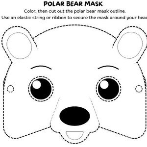 Polar Bear Mask Craft for Preschool and Kindergarten Kids - Etsy