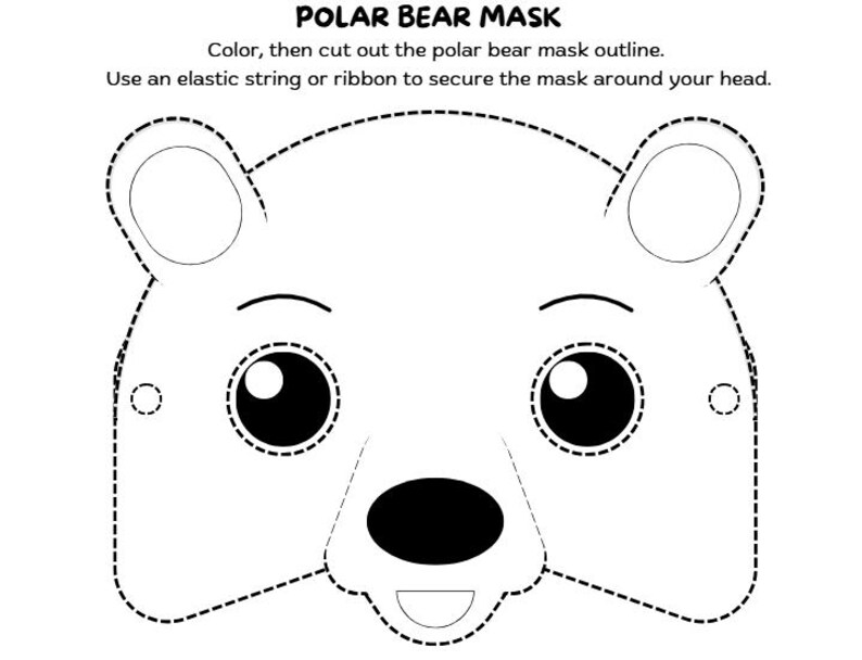 Polar Bear Mask Craft for Preschool and Kindergarten Kids - Etsy
