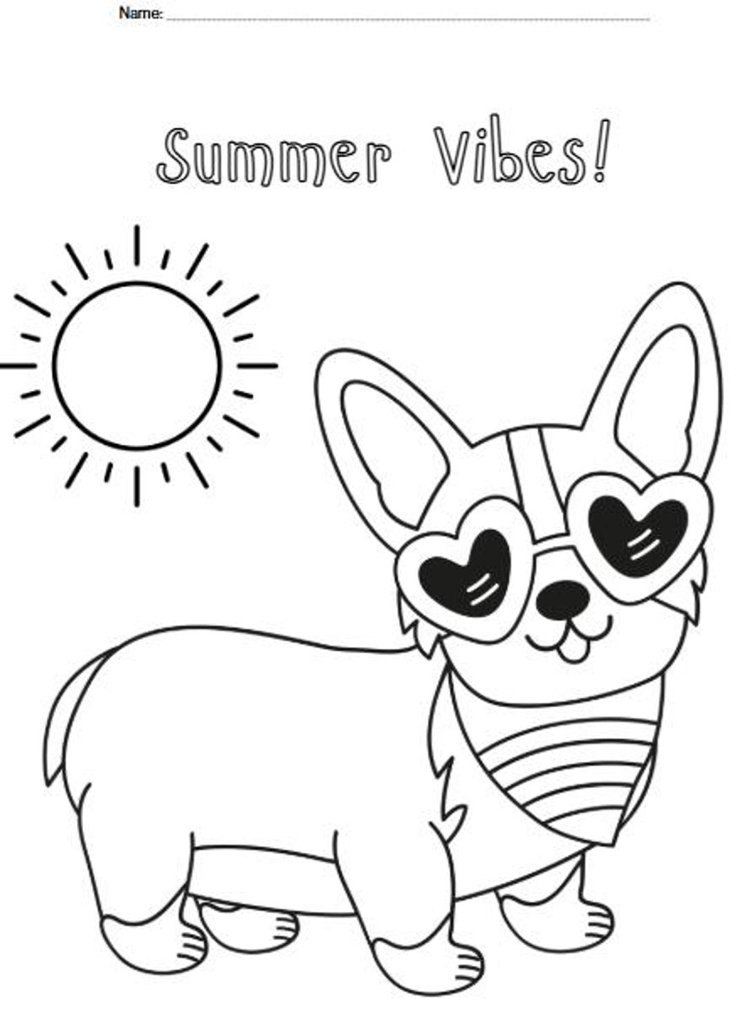 4th of July/summer Coloring Worksheet for Preschool and Kindergarten - Etsy