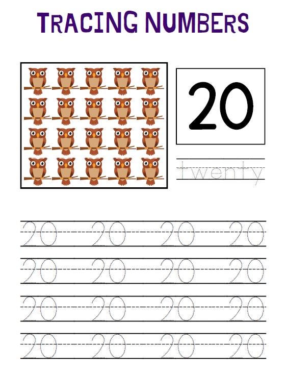 Kindergarten Number Workbook Etsy