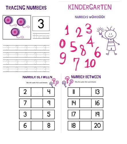 Kindergarten Number Workbook - Etsy