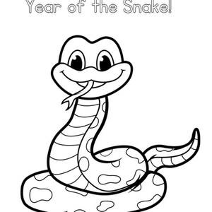 Year of the Snake New Year Worksheet - Etsy