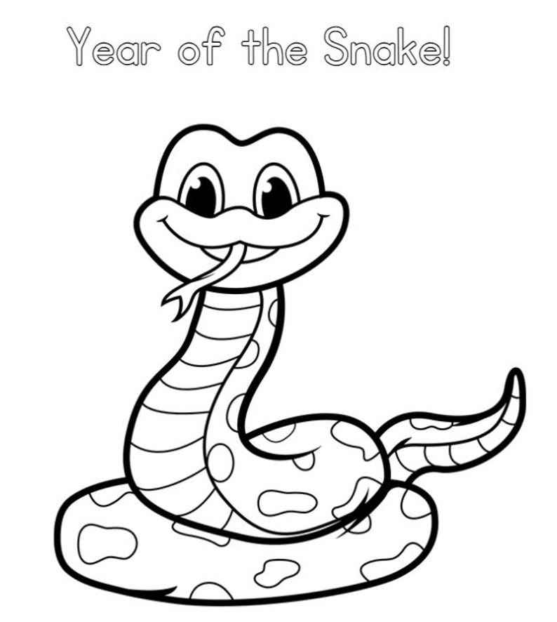 Year of the Snake New Year Worksheet - Etsy