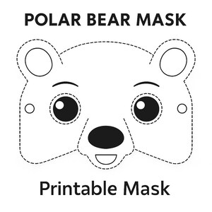 Polar Bear Mask Craft for Preschool and Kindergarten Kids - Etsy