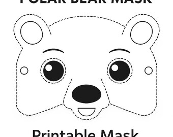 Polar Bear Mask Craft for Preschool and Kindergarten Kids - Etsy